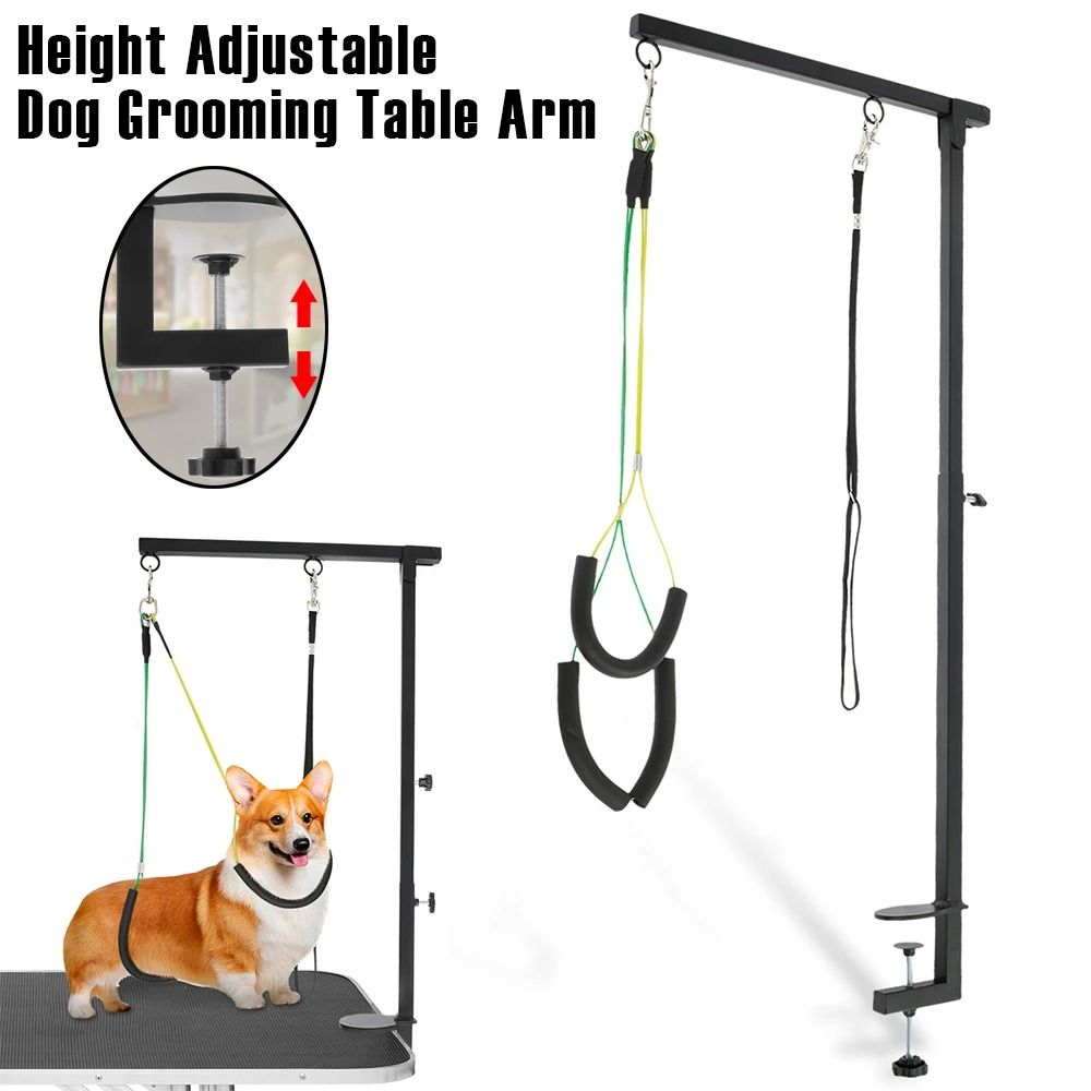Dog Grooming Table Arm Iron Pet Grooming Stand with Clamp Height ...