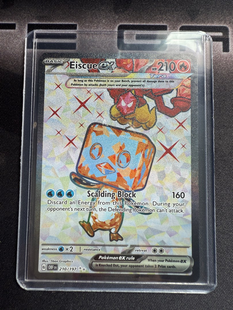 Eiscue ex 210/197 - Pokemon Card TCG Obsidian Flames, Hobbies & Toys ...