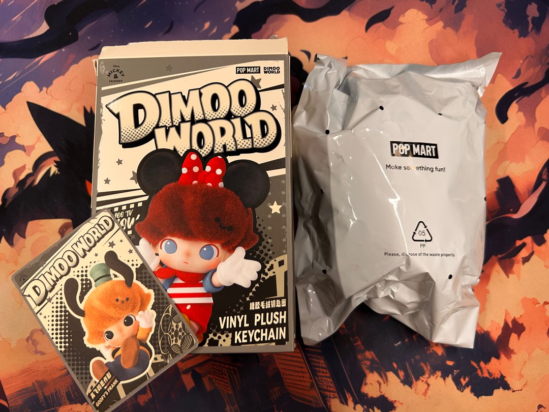 Goofy Prank Dimoo World Vinyl Plush Keychain still sealed in plastic ...