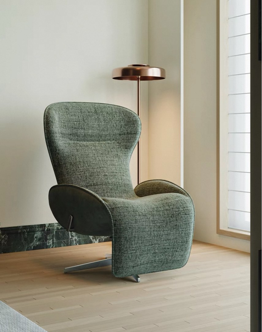 GRACE Modern Extendable Rotating Lounge Chair, Furniture & Home Living ...