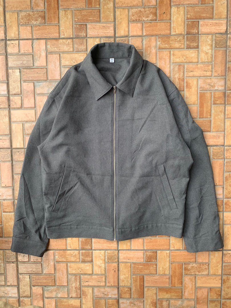GU Zip-Up Jacket (Gray), Men's Fashion, Coats, Jackets and Outerwear on ...