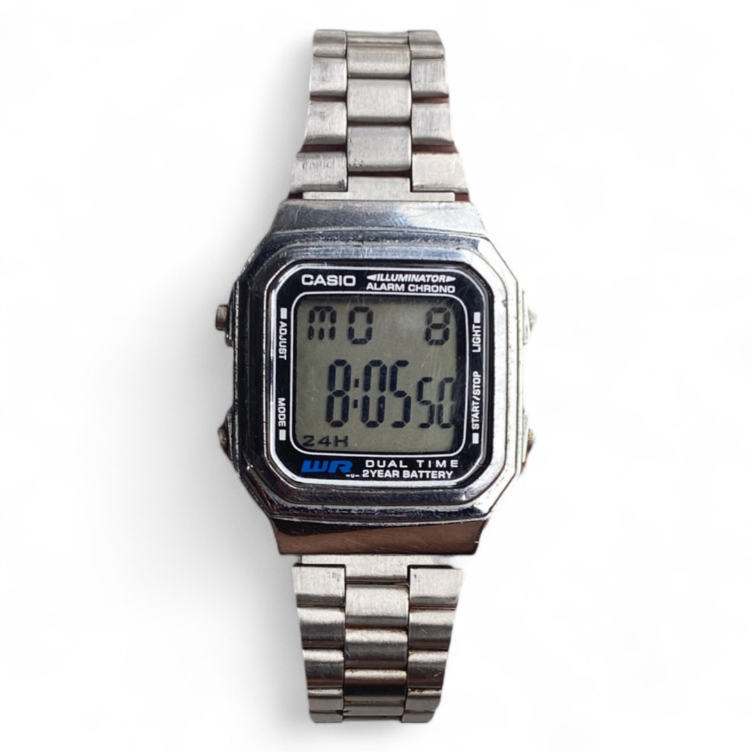 Casio illuminator jam tangan vintage second digital watch not nike ...