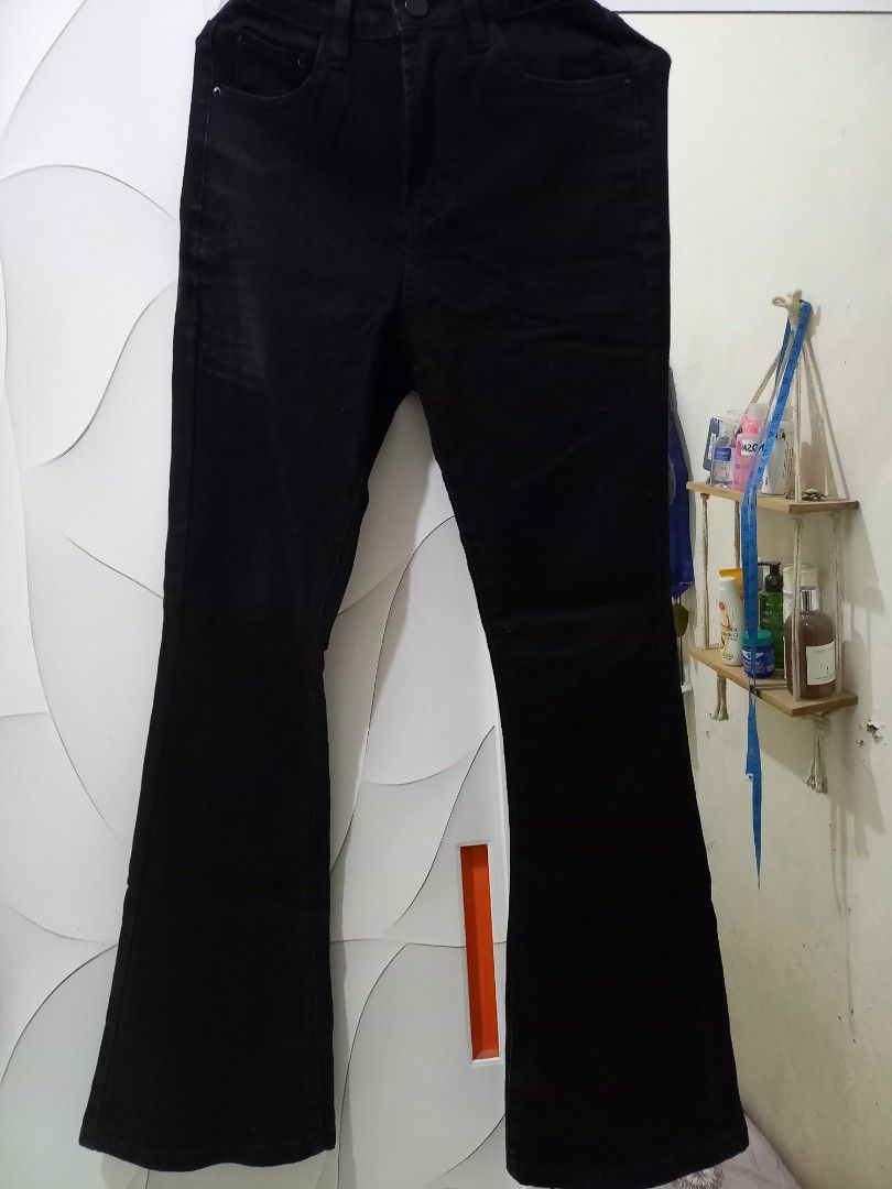 Jeans cut bray warna hitam (harga pas), Fesyen Wanita, Muslim Fashion ...