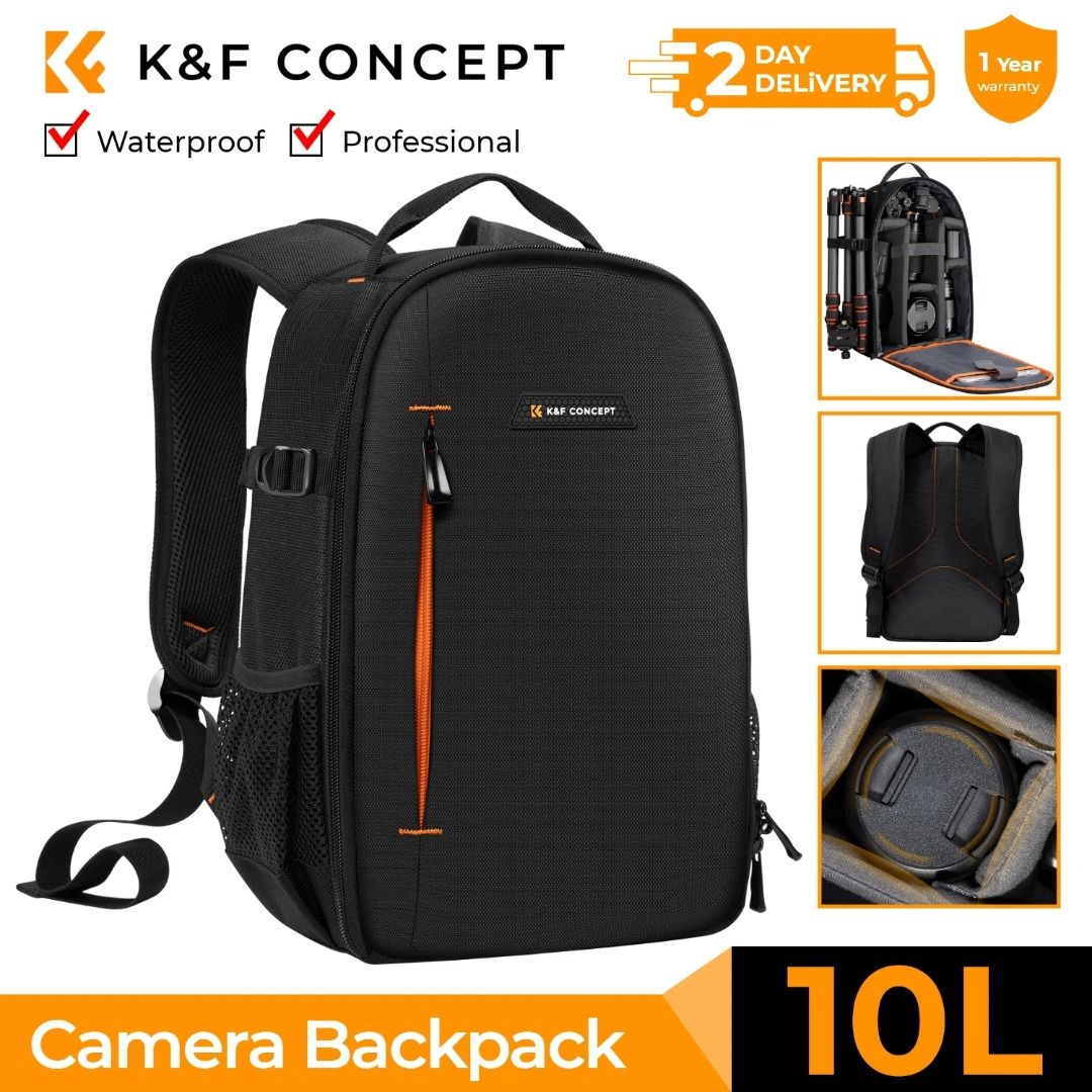 K&F Concept Camera Backpack 10L Bag Lightweight Travel Photographer Camera Bag For Canon Sony ...