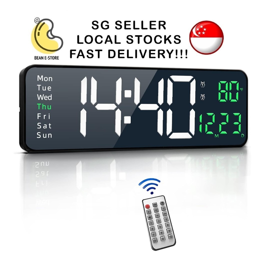 LED Digital Clock with Remote, Furniture & Home Living, Home Decor ...