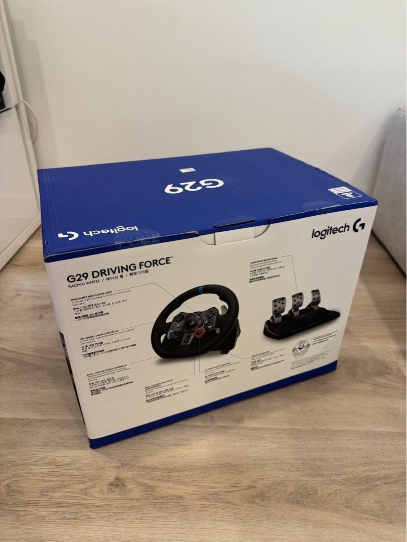 Logitech G29 Driving Force Racing Wheel - Gran Turismo 7, Video Gaming ...