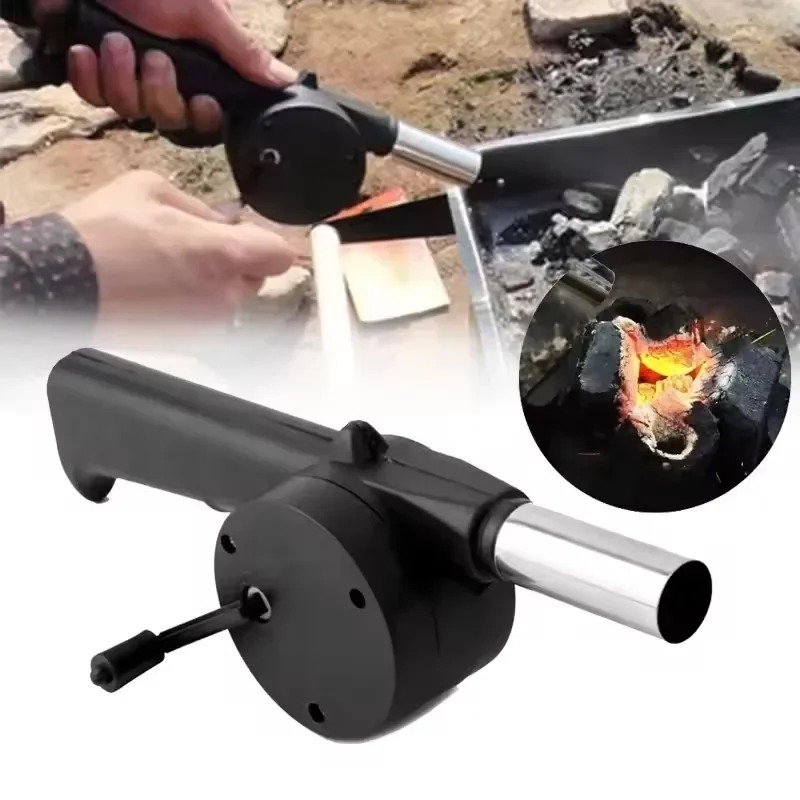 Outdoor Barbecue Fan Hand-cranked Air Blower Portable BBQ Grill Fire ...