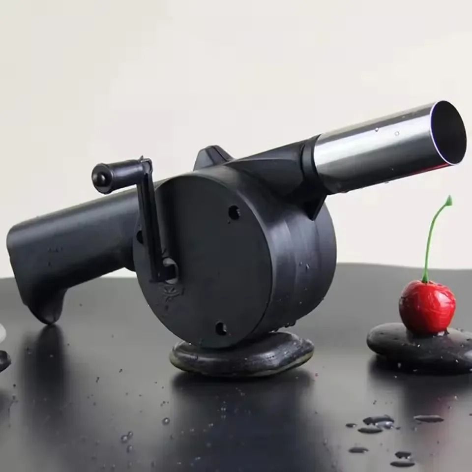 Outdoor Barbecue Fan Hand-cranked Air Blower Portable BBQ Grill Fire ...