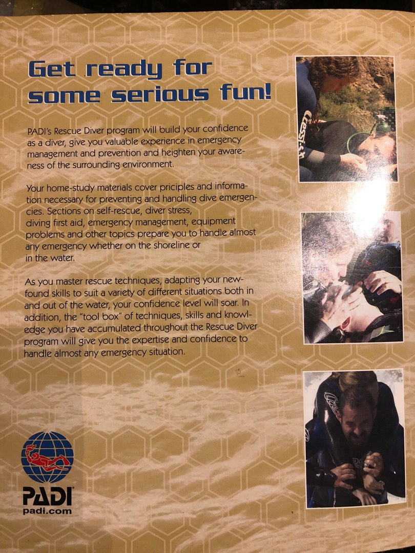 PADI Rescue Diver Course book, Sports Equipment, Sports & Games, Water ...