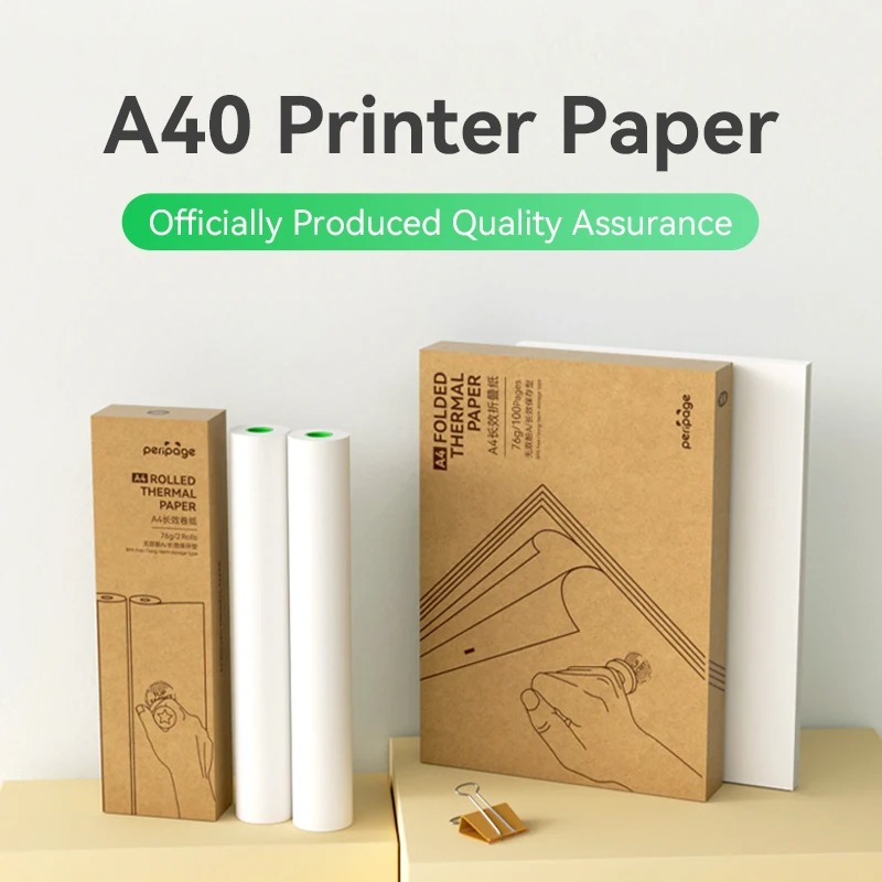 PeriPage Original Thermal Paper A4 210mm Thermal Fax Machine Paper Long ...