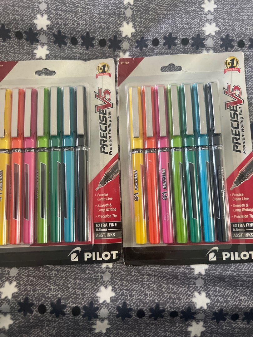 Pilot Precise V5 Assorted Ink Pens - Extra Fine 0.5mm, Hobbies & Toys ...