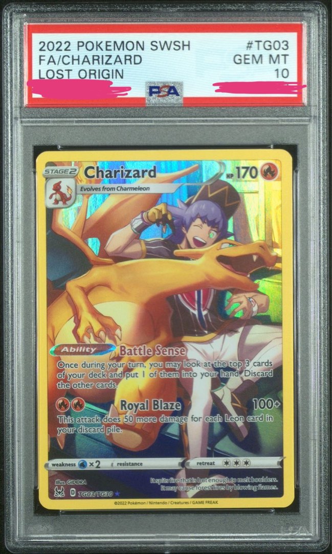Pokemon TCG - Charizard Trainer Gallery TG03 Lost Origin (PSA 10 ...