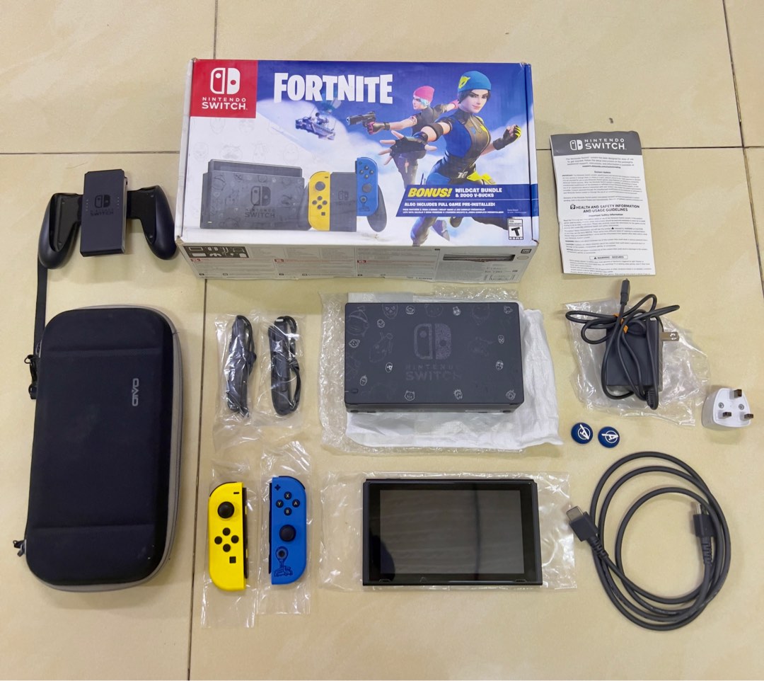 Rare nintendo switch v2 fornite edition, Video Gaming, Video Game ...