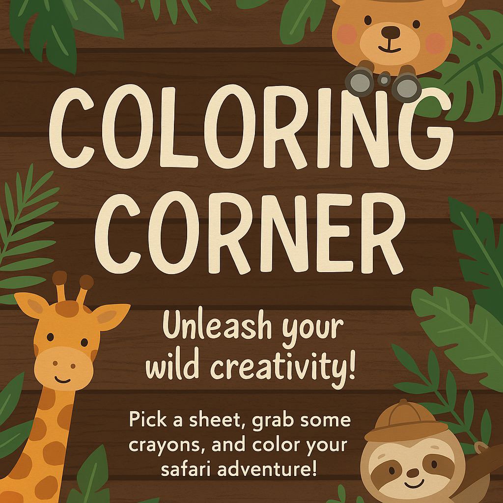 Safari Adventure Coloring Corner Activity Set, Hobbies & Toys ...