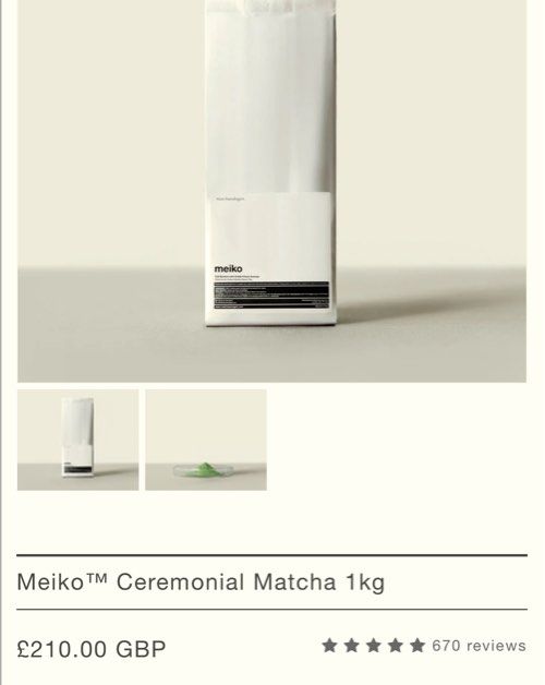 (SPLIT) Matchaeologist Meiko Ceremonial Matcha 1kg, Food & Drinks ...
