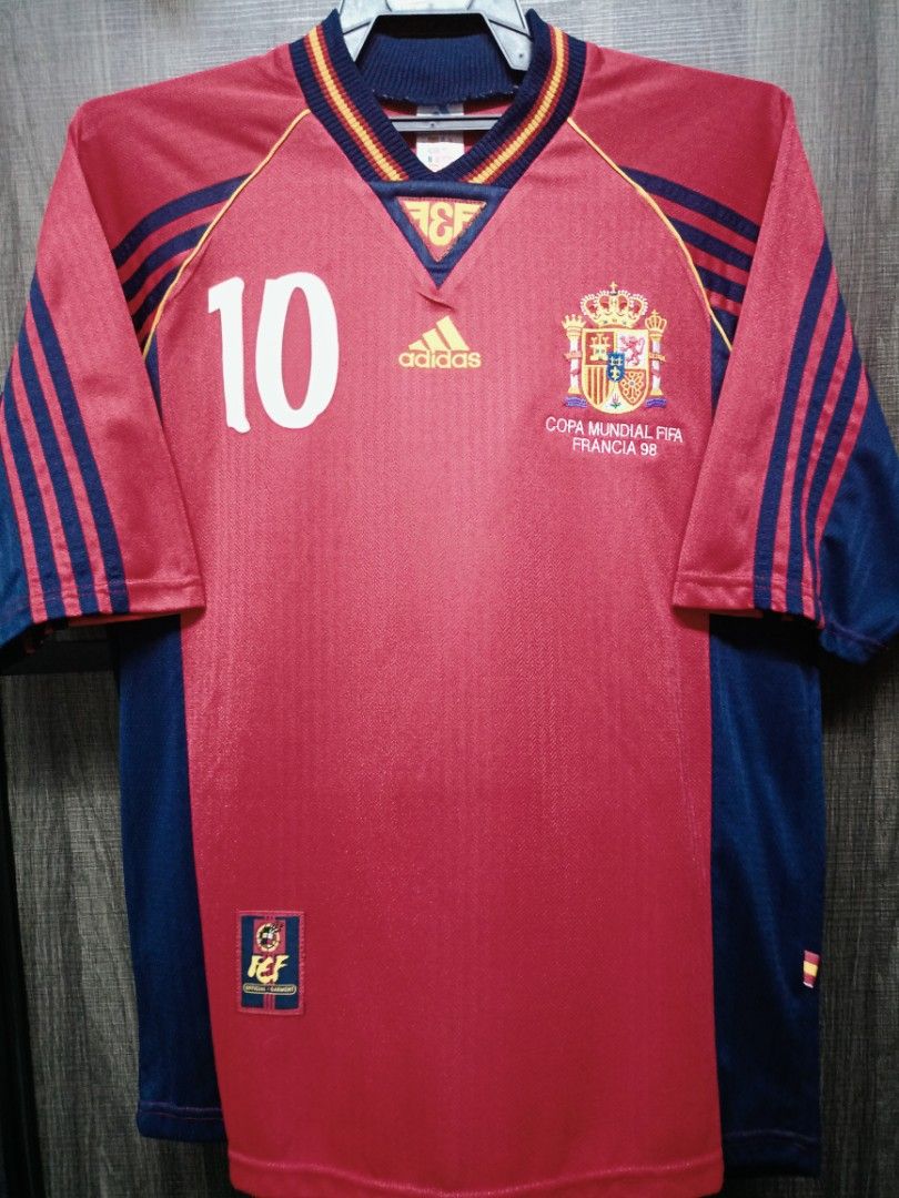 Vintage Spain home world cup 1998 jersey jersi vtg, Men's Fashion ...