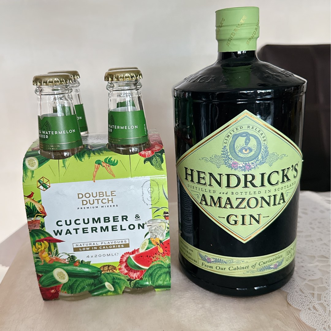 1L Hendricks Amazonia Gin with free premium mixer, Food & Drinks ...