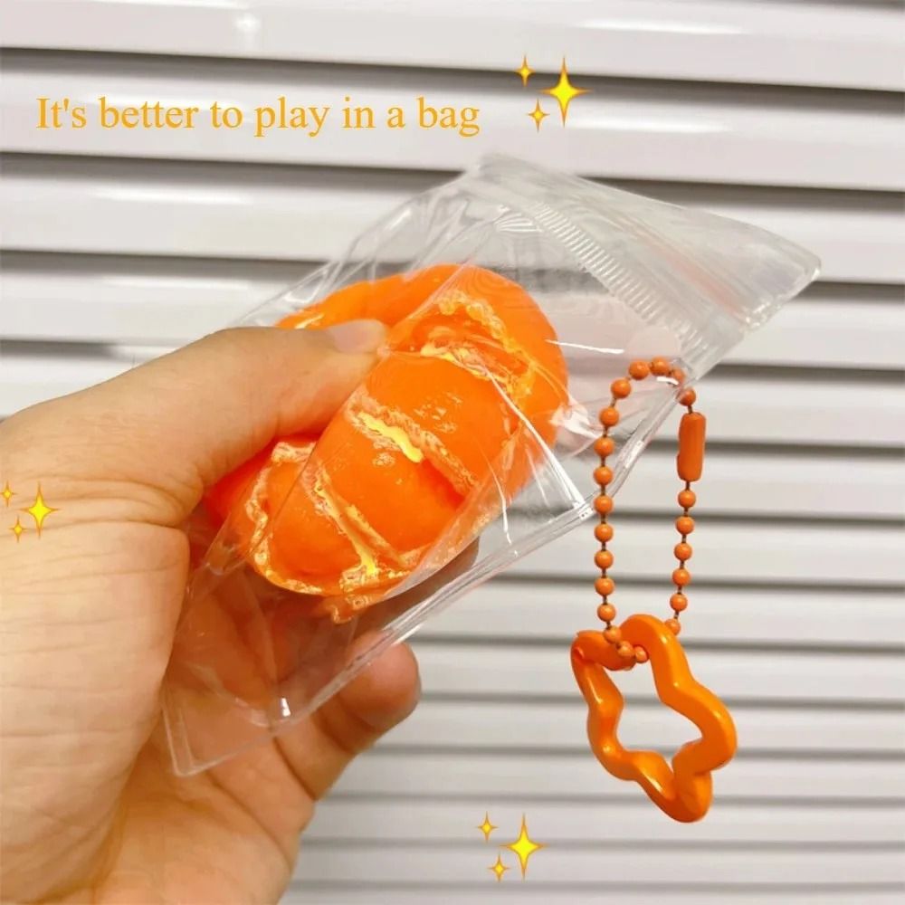 1PC Peeled Orange Stress Relief Squishy Toy Ultra-Soft Simulation Fruit ...