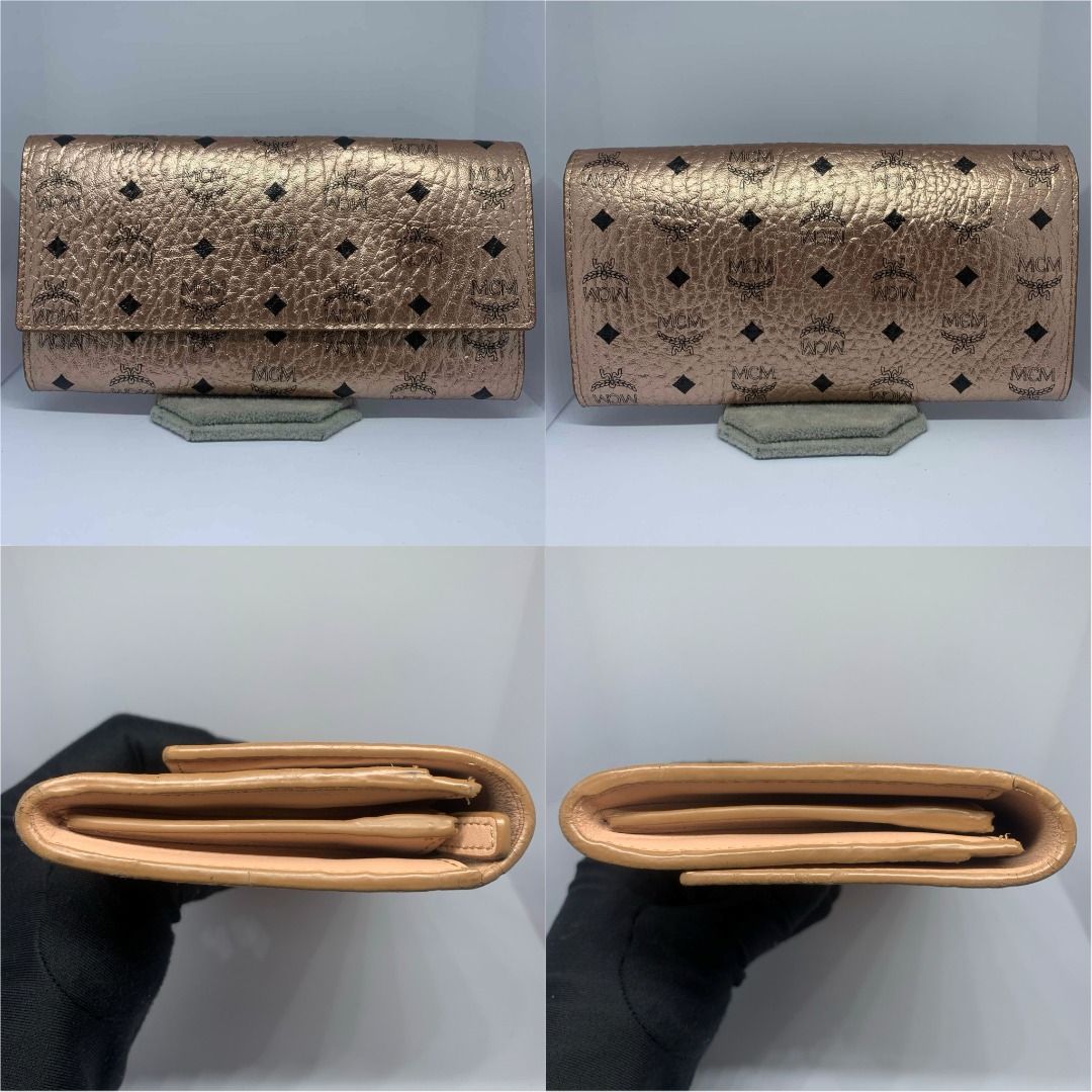 257005069 MCM SLG WALLET BIFOLD LONG METALLIC PINK, Luxury, Bags ...