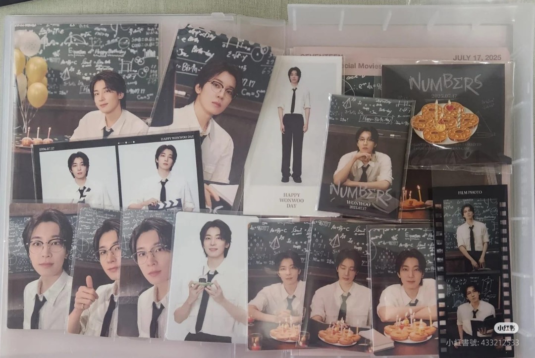 (二販已入) Seventeen svt Wonwoo Birthday Box - Numbers(非現貨), 興趣及遊戲, 收藏品及紀念品 ...