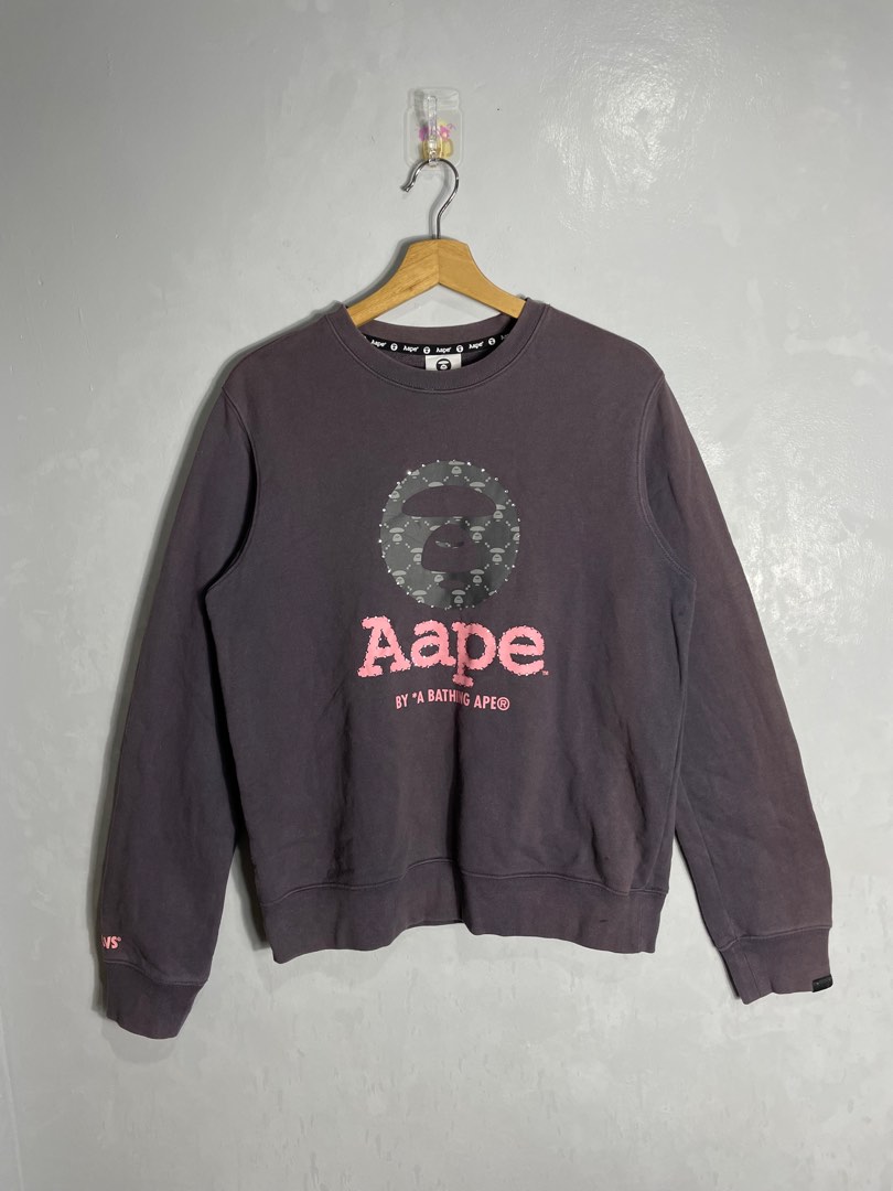 Aape faded gray design, Women's Fashion, Activewear on Carousell
