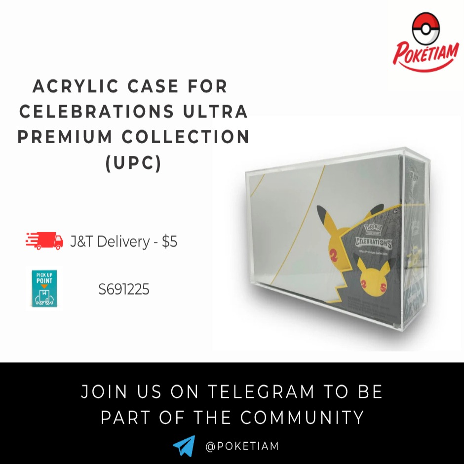 Acrylic Case for Pokemon Celebrations Ultra Premium Collection (UPC ...