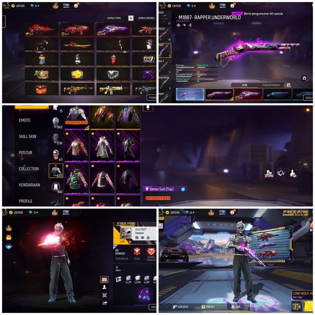 AKUN FF SPEK GAGAH SEMI OLD MAX 2 SG REAPER LOG GOGGLE, Video Game ...