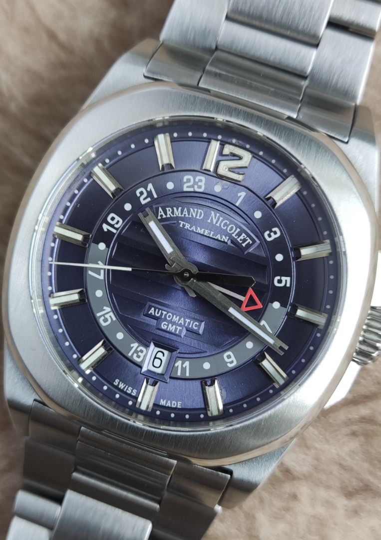 ARMAND NICOLET J09-3 GMT BLUE Dial A663AAA-BU-MA4660A AUTOMATIC 41mm ...