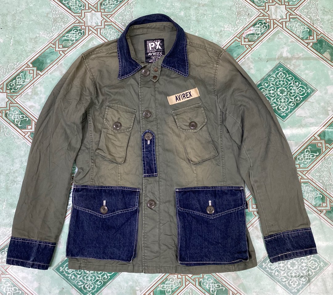 Avirex PX Denim Military Jacket, Men's Fashion, Coats, Jackets and ...