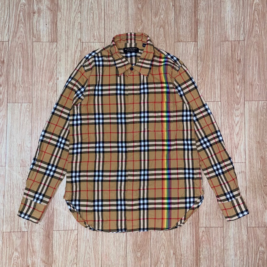 Burberry Plaid Rainbow Nova Check, Luxury, Apparel on Carousell
