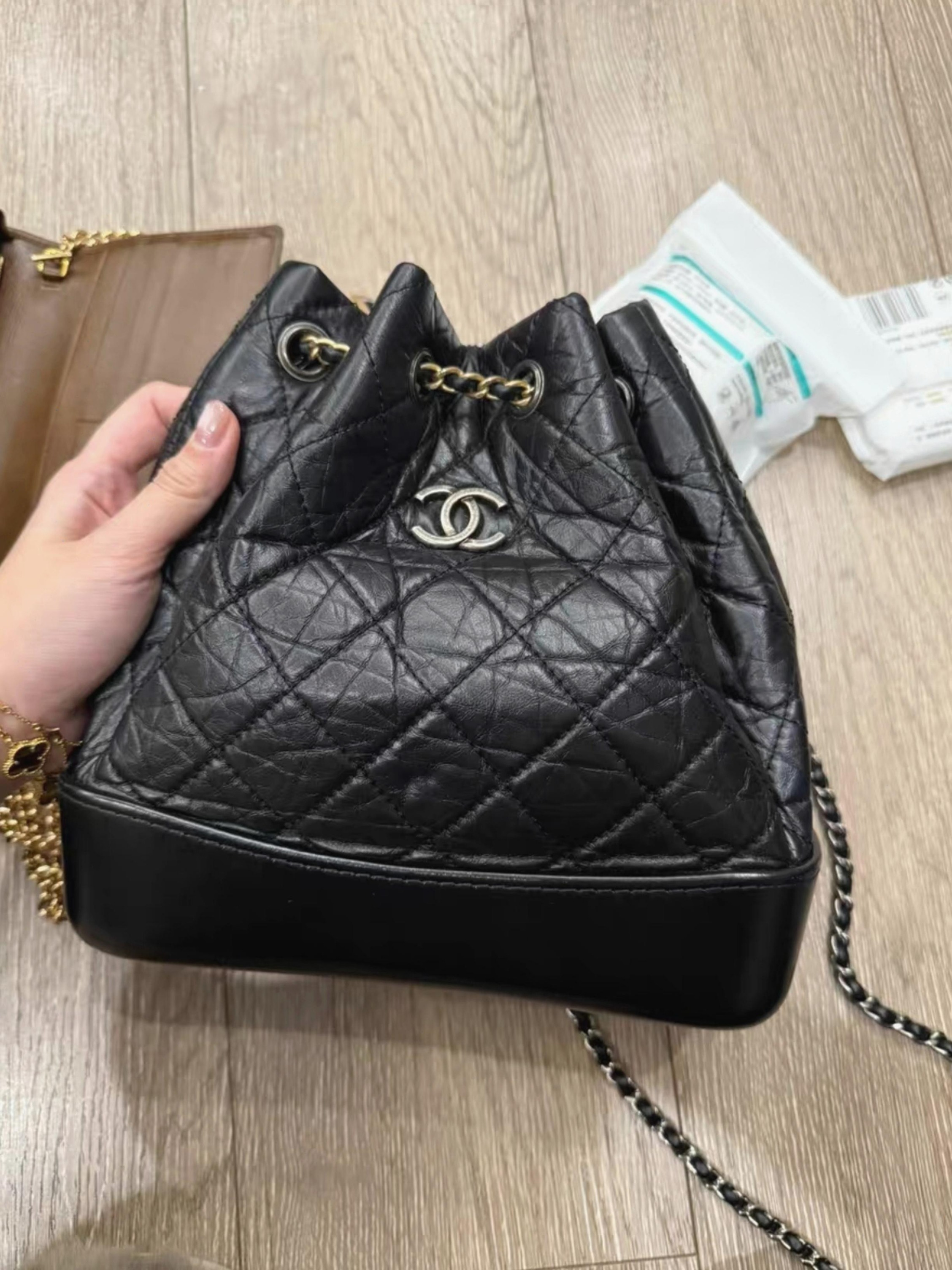 Chanel Gabrielle shoulder bag In Black with authenticity card and box ...