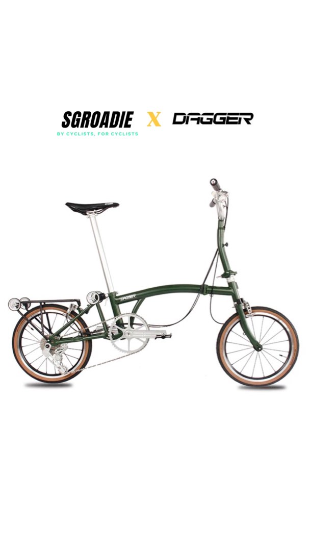 DAGGER Trifold Brompton-Style Foldable Bicycle, Sports Equipment ...