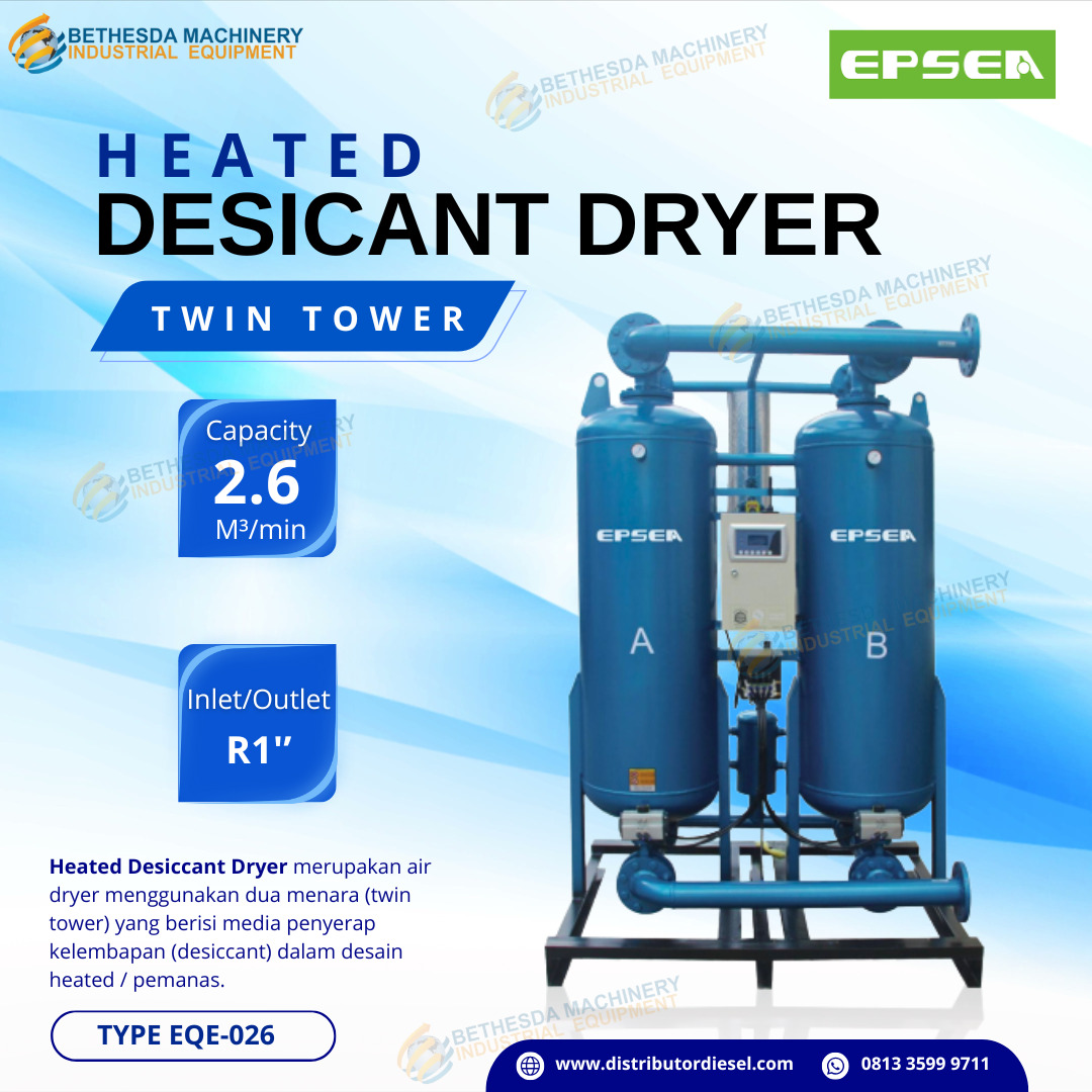 Desiccant Air Dryer Twin Tower Heated Epsea EQE-026, Perabotan Rumah di ...