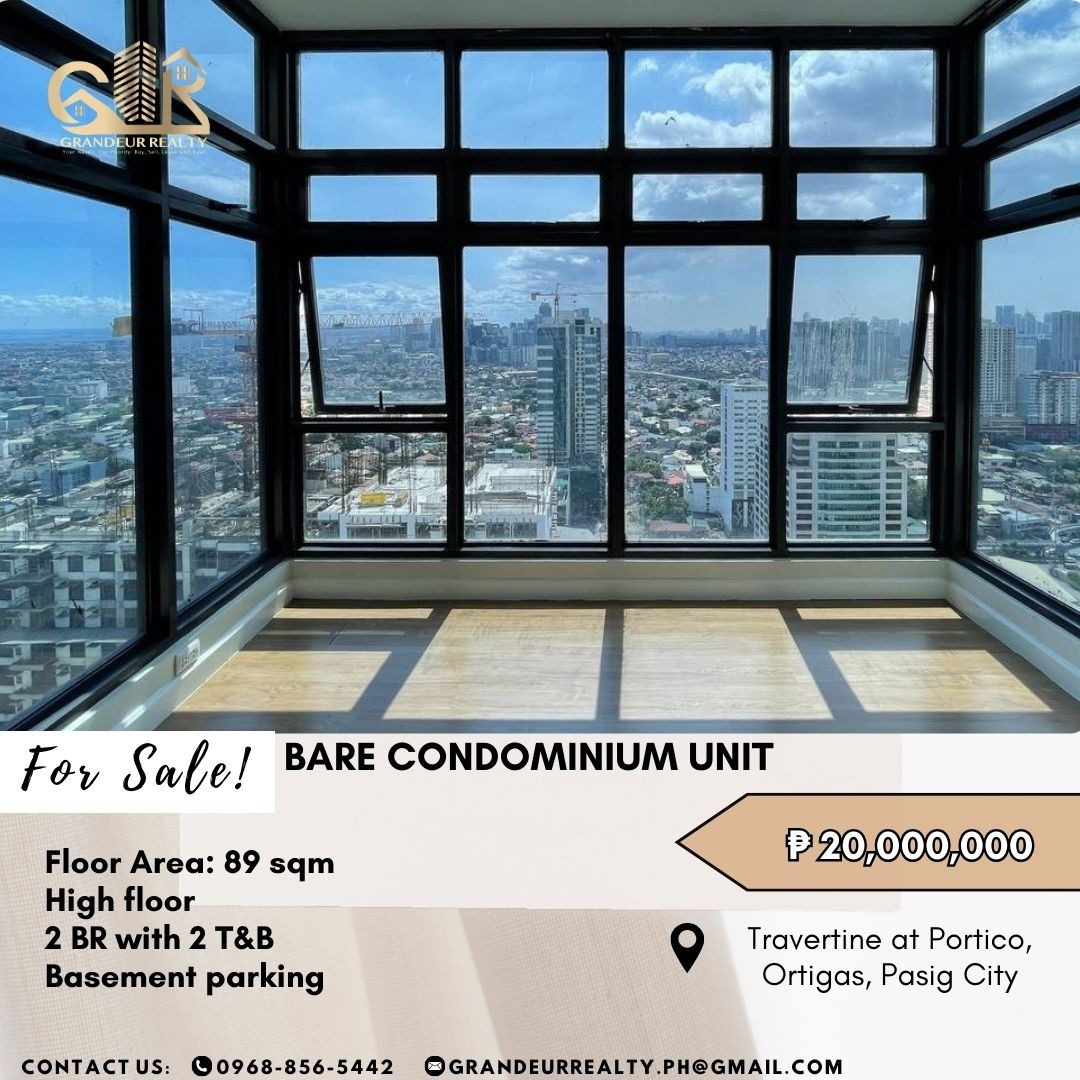 For Sale: Bare Condo Unit located at Travertine at Portico, Ortigas ...