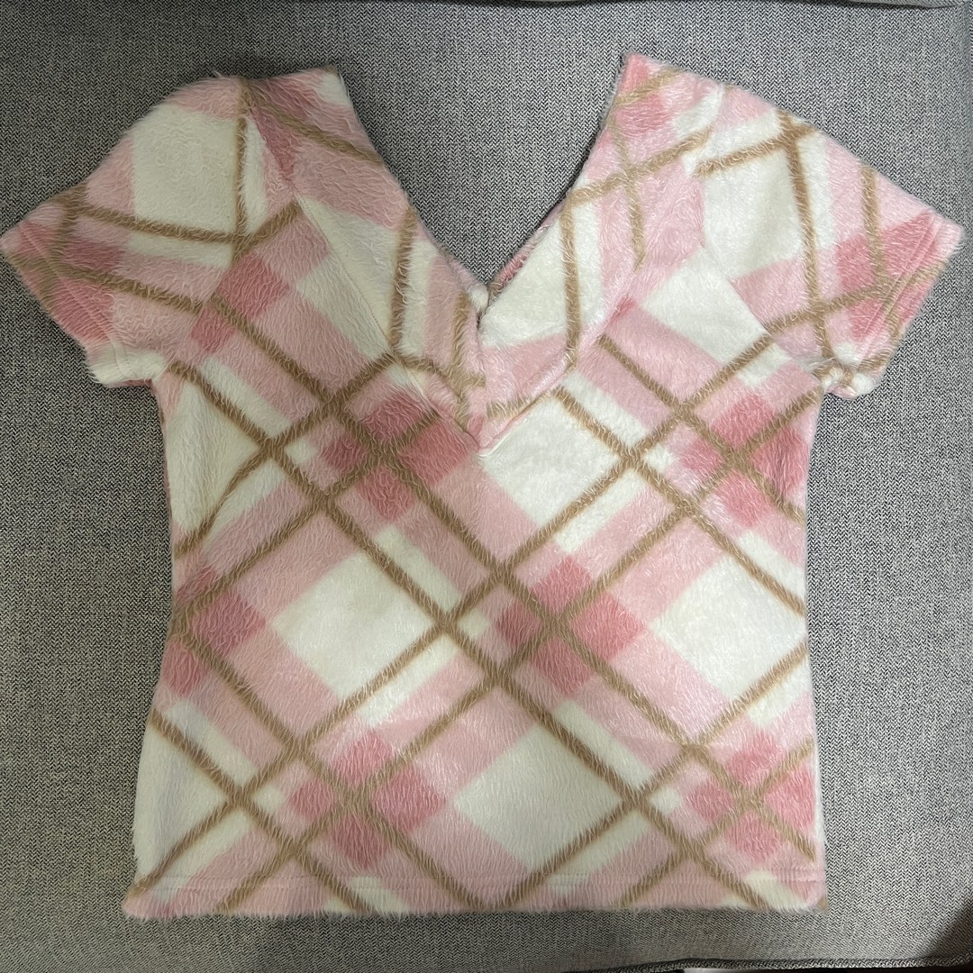 FREE POSTAGE Liz Lisa Rare Vintage Neapolitan Brown and Pink Plaid Top ...