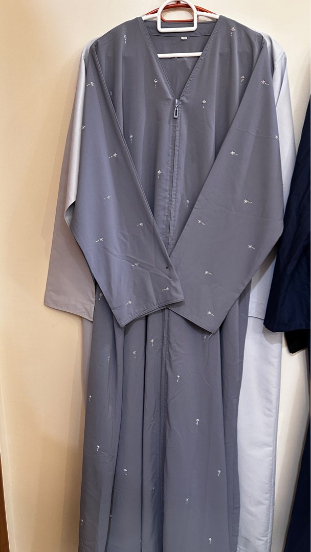 Grey /Kelabu Abaya Jubab Madinah, Women's Fashion, Muslimah Fashion ...