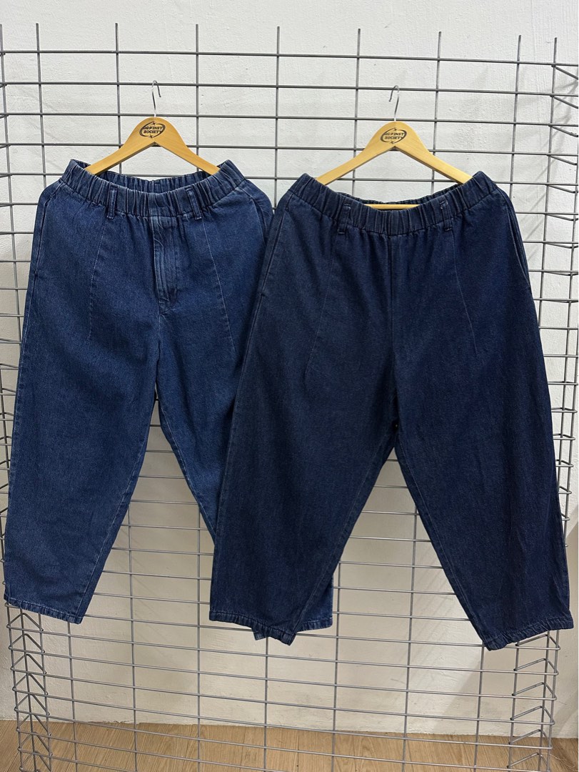 GU Barrel Leg Balloon Wide Relaxed Jeans, Men's Fashion, Bottoms, Jeans ...