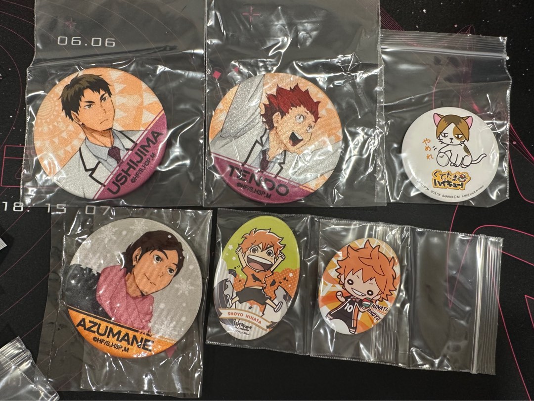 Haikyuu Rare Badge Set, Hobbies & Toys, Collectibles & Memorabilia, Fan ...
