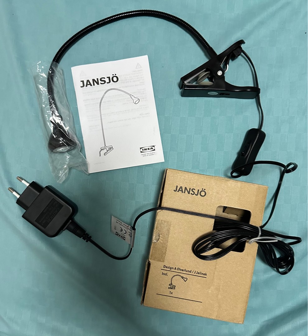IKEA JANSJO LED Clamp Spotlight Lamp / Desk Lamp Flexible Clip ...