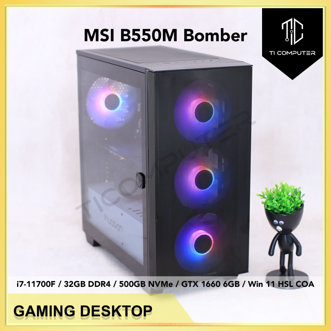 INVASION ZM-S Black MSI B550M Bomber Intel i7-11700F 32GB DDR4 RAM ...