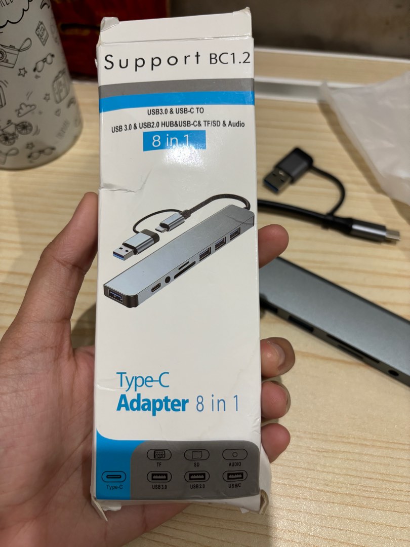 MeTiKo USB 8 In 1 Converter Type C Hub Adapter Multi USB HUB Type-C to ...