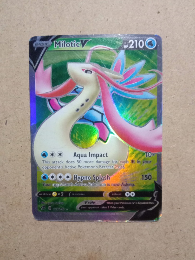Milotic V 179/192 Rebel Clash Pokemon Card, Hobbies & Toys, Toys ...