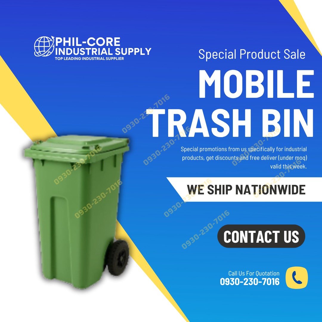 Mobile Trash Bin (Green) / Mobile Trash Bin (black) / Rollout Container ...