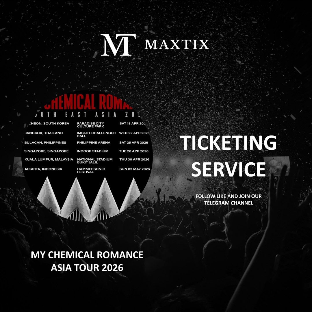 MY CHEMICAL ROMANCE TICKETS, Tickets & Vouchers, Event Tickets on Carousell
