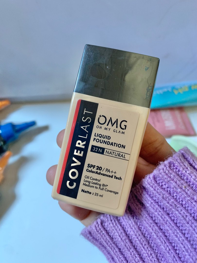 OMG liquid foundation shade 32N natural, Kesehatan & Kecantikan, Rias ...