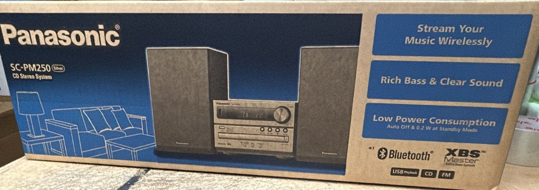 PANASONIC SC PM250 HOME AUDIO SYSTEM WITH BLUETOOTH, Audio, Portable ...