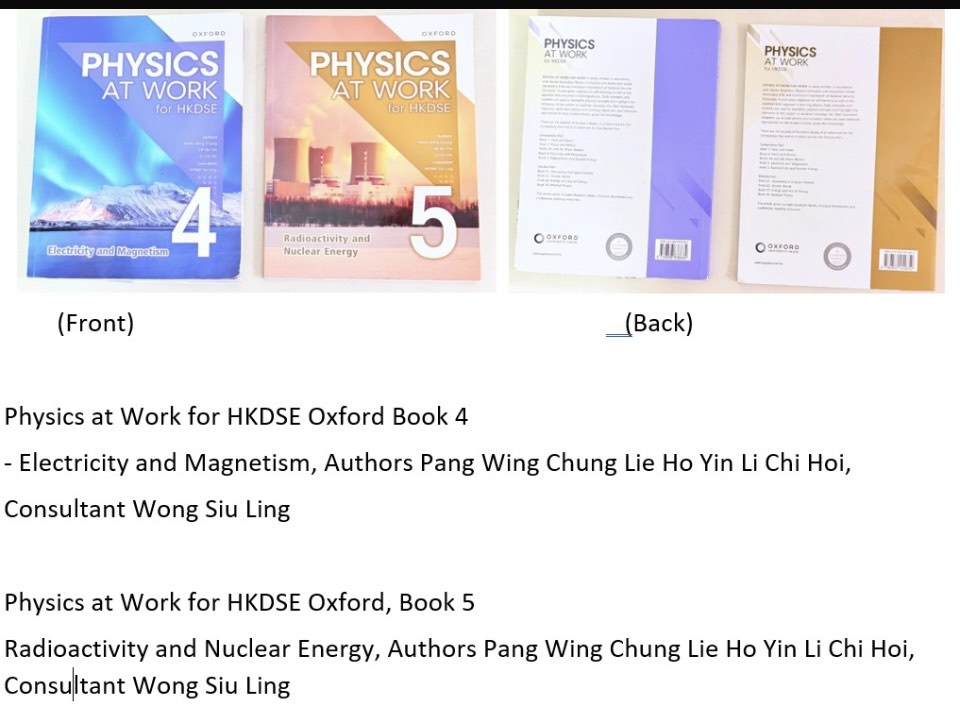 Physics at Work for HKDSE Oxford Book 4 & Book 5, 興趣及遊戲, 書本 & 文具, 教科書 - Carousell