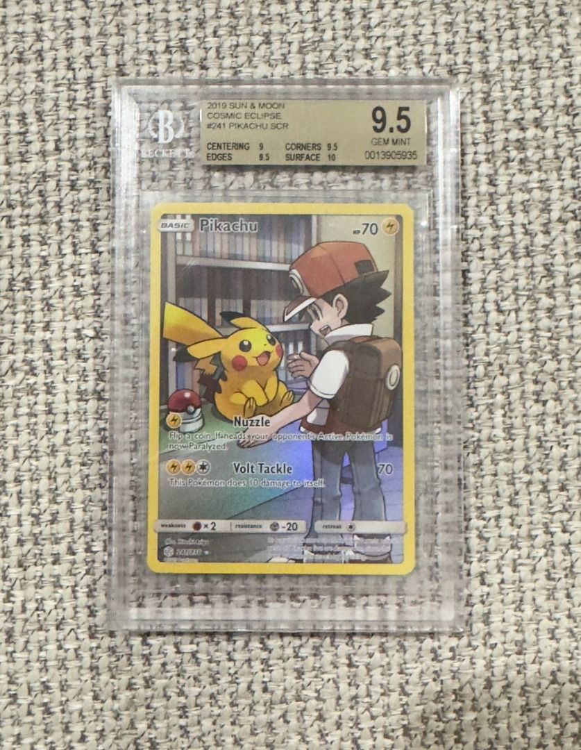 Pokemon Pikachu Secret Cosmic Eclipse Sun Moon 2019 BGS Beckett 9.5 PSA, Hobbies & Toys, Toys ...