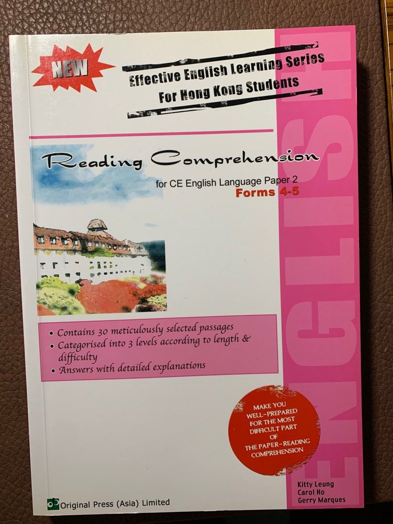 Reading Comprehension Forms 4-5, 興趣及遊戲, 書本 & 文具, 補充練習 - Carousell