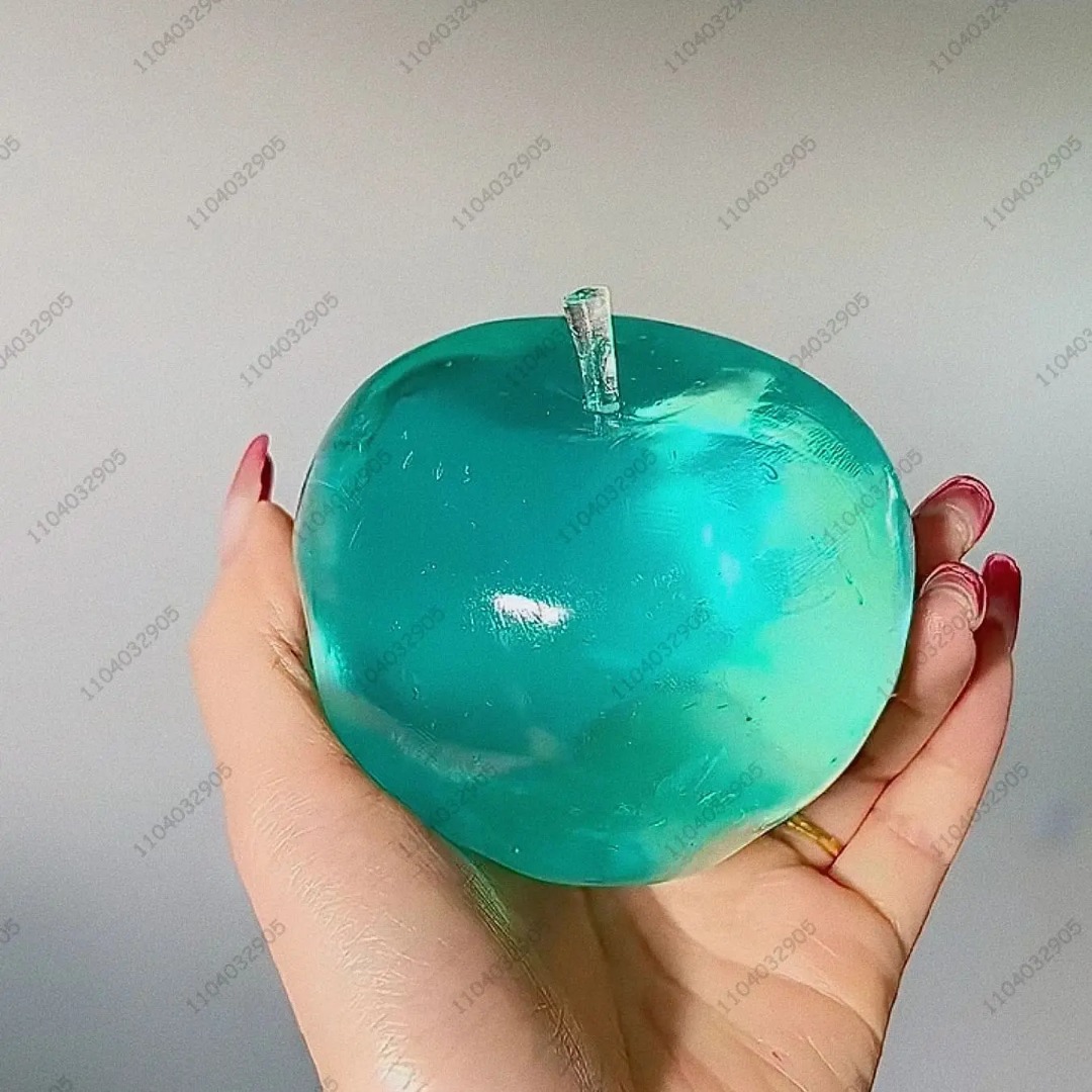 Shapable Stress Ball Crystal Apple Squishy Transparent Apple Stress ...